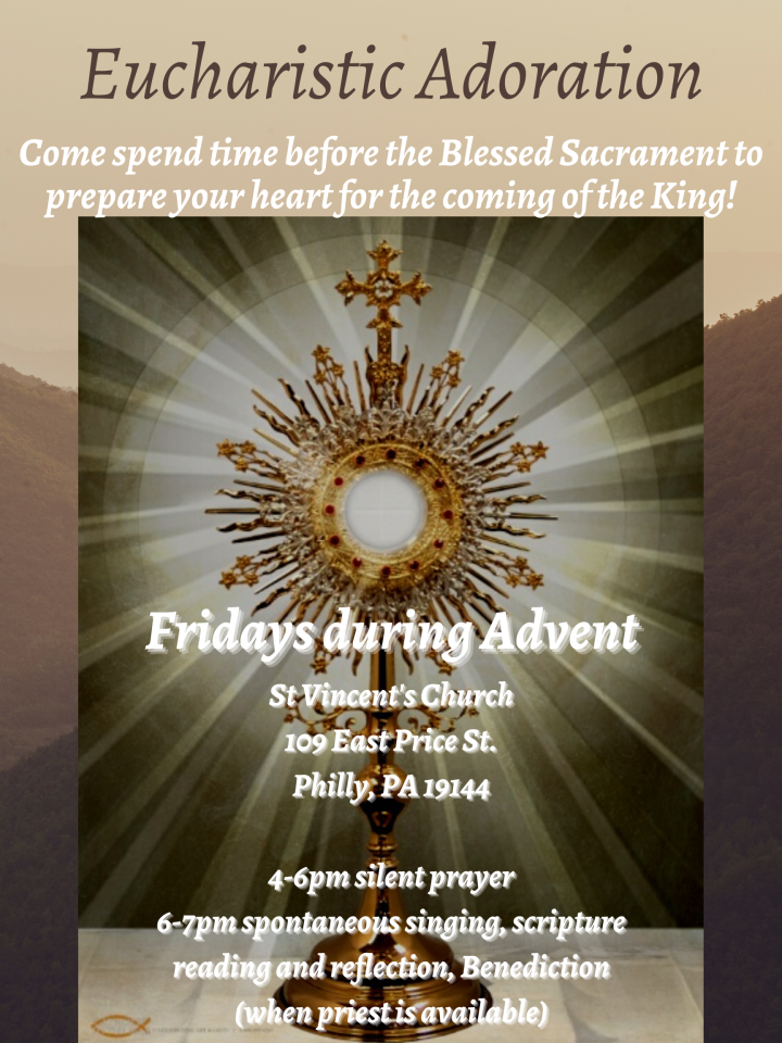 Eucharistic Adoration Flyer – St.Vincent de Paul Church, Germantown